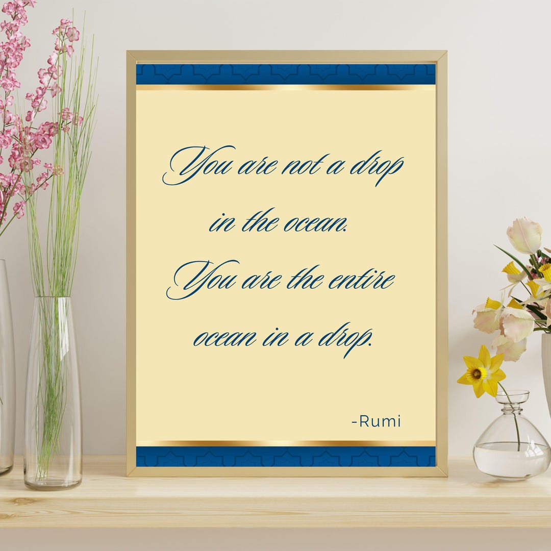 Rumi Quote Wall Art, Rumi Calligraphy, Inspirational Printable Decor ...