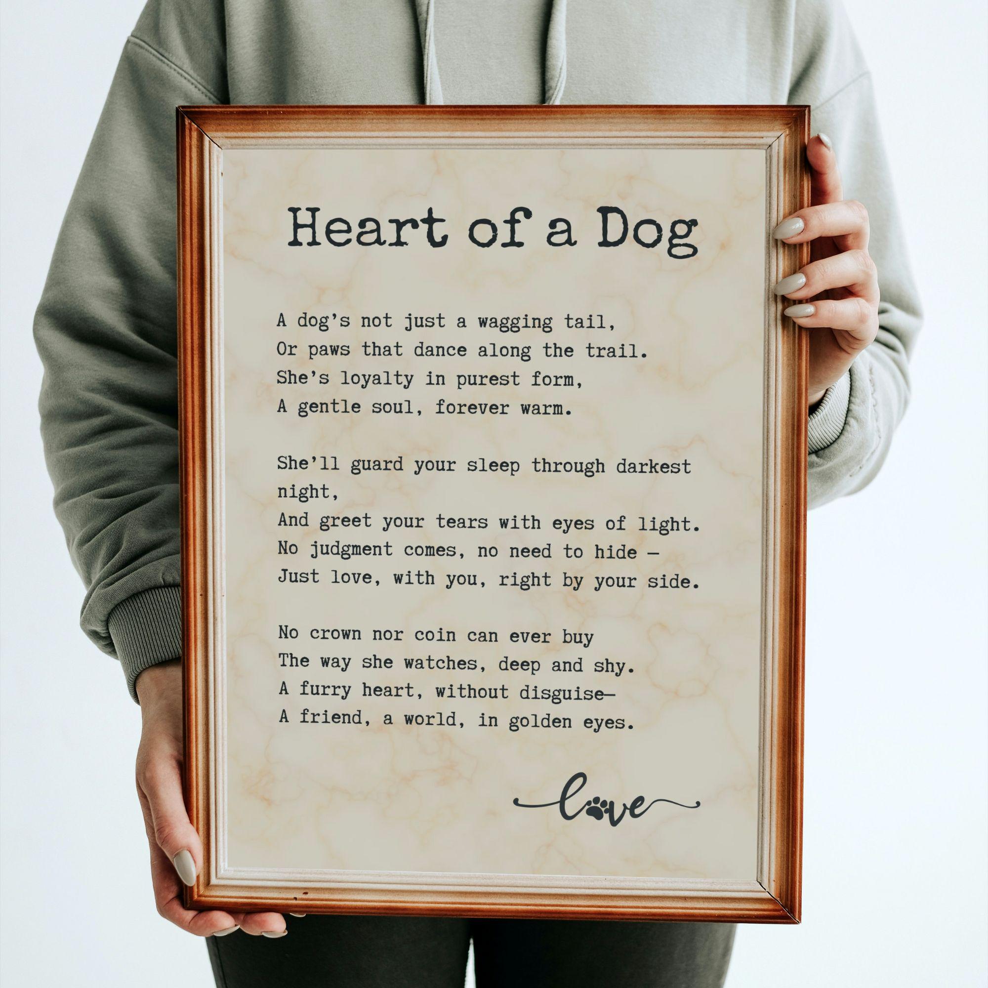 Dog Poem Printable, Life of a Dog Print, Pet Wall Art Decor, Gift for ...