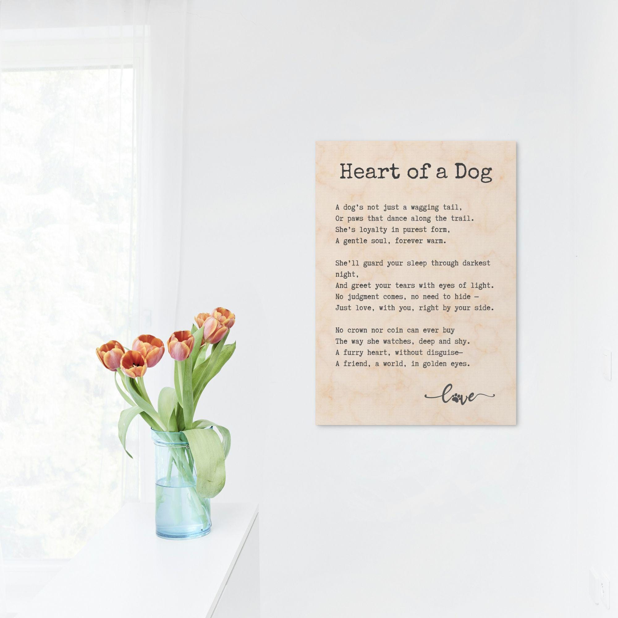Dog Poem Printable, Life of a Dog Print, Pet Wall Art Decor, Gift for ...
