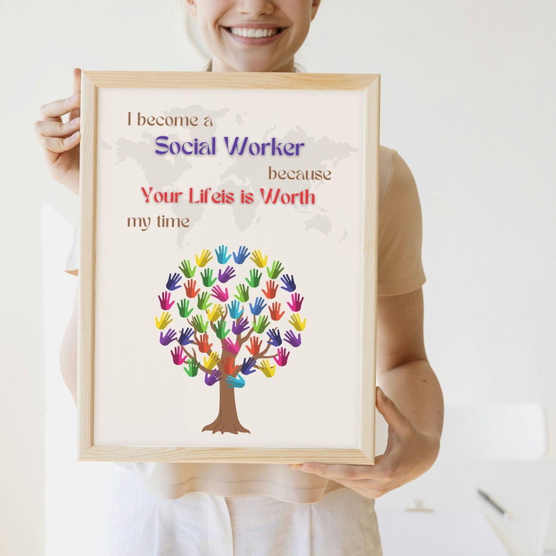 Social Worker Printable Poster, Teacher Wall Art, Social Work Office ...