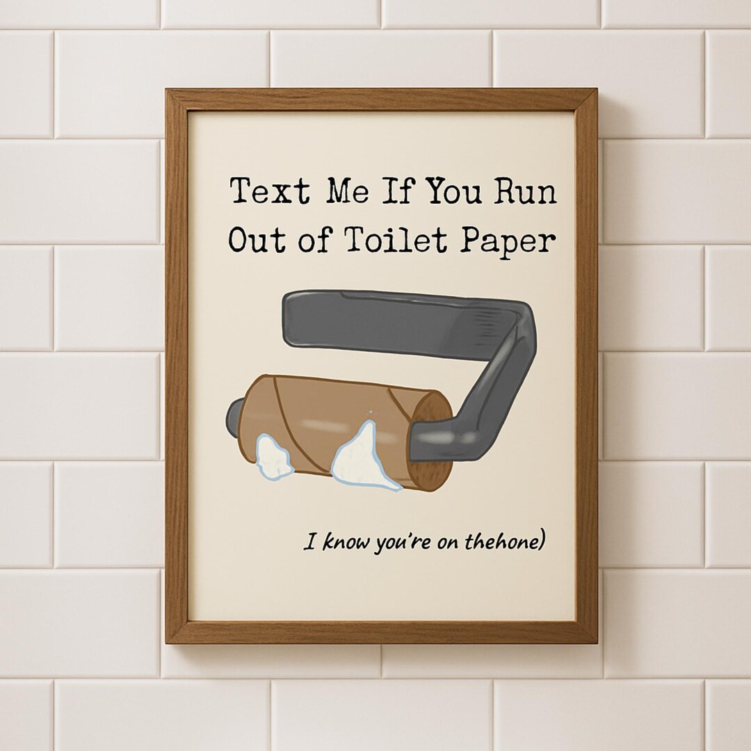 Funny Bathroom Quote Printable, Humor Restroom Poster, Wall Art Decor ...