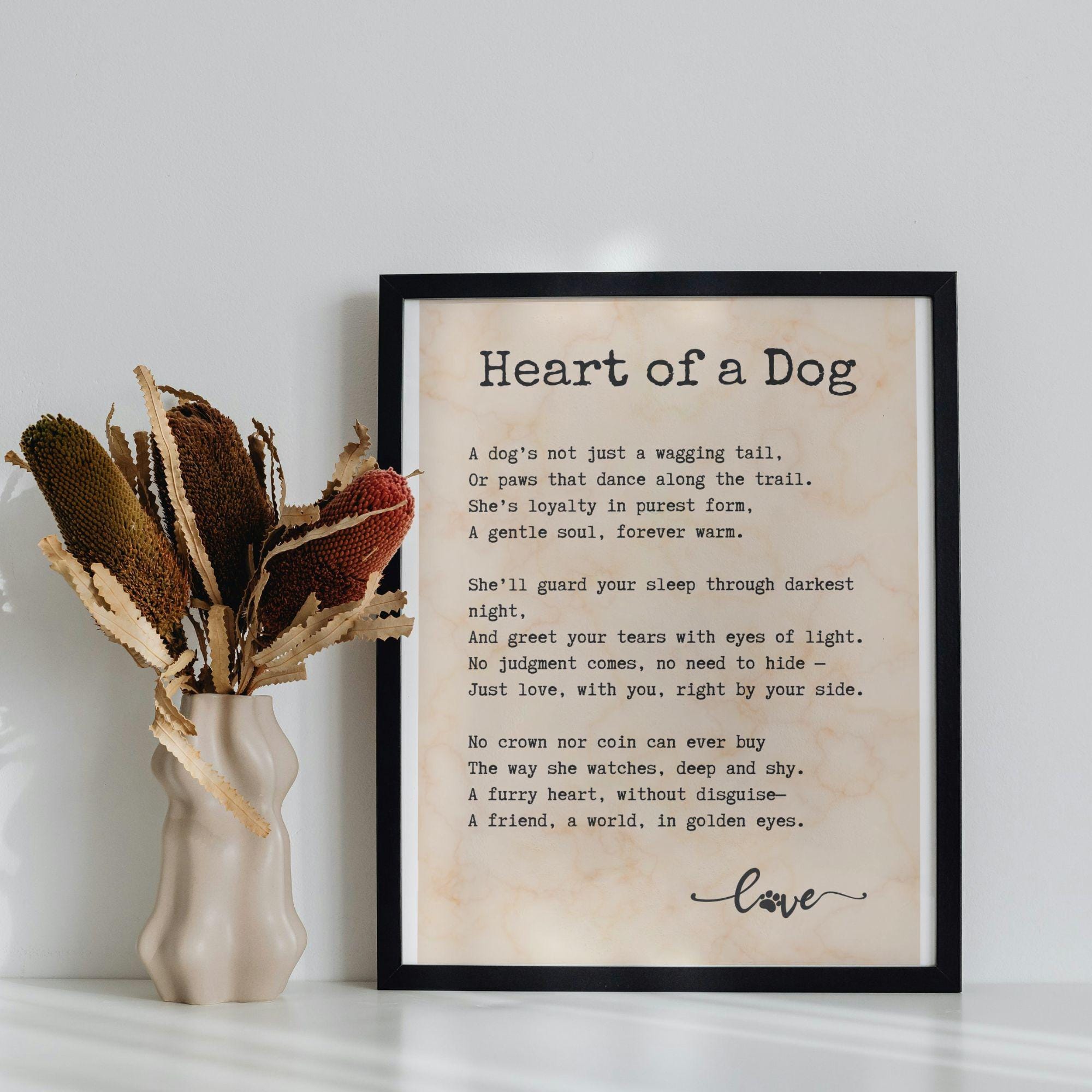 Dog Poem Printable, Life of a Dog Print, Pet Wall Art Decor, Gift for ...