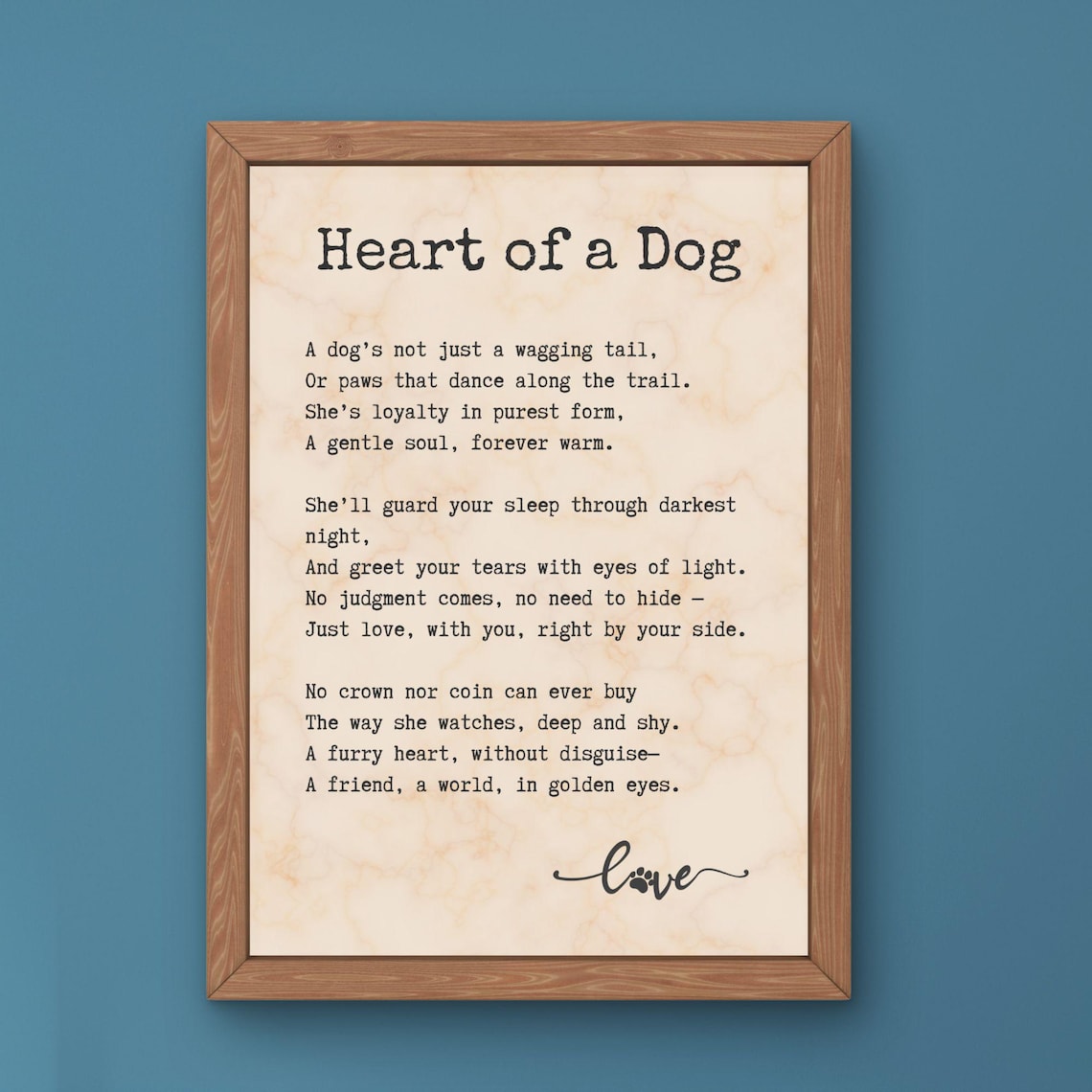 Dog Poem Printable, Life of a Dog Print, Pet Wall Art Decor, Gift for ...