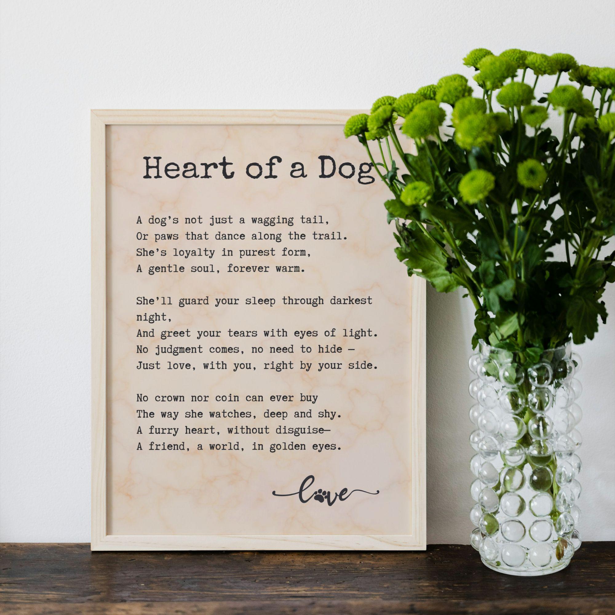 Dog Poem Printable, Life of a Dog Print, Pet Wall Art Decor, Gift for ...