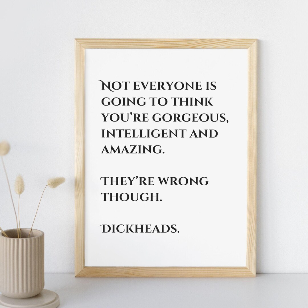 Funny Greeting Print Encouraging Words Poster, Printable Gift Card for ...