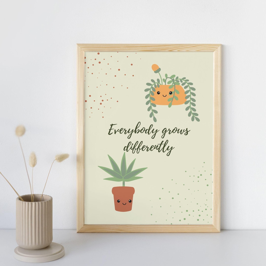 Everybody Grows Differently Poster, School Counselor Office, Classroom ...