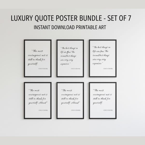 Coco Chanel Poster - Etsy