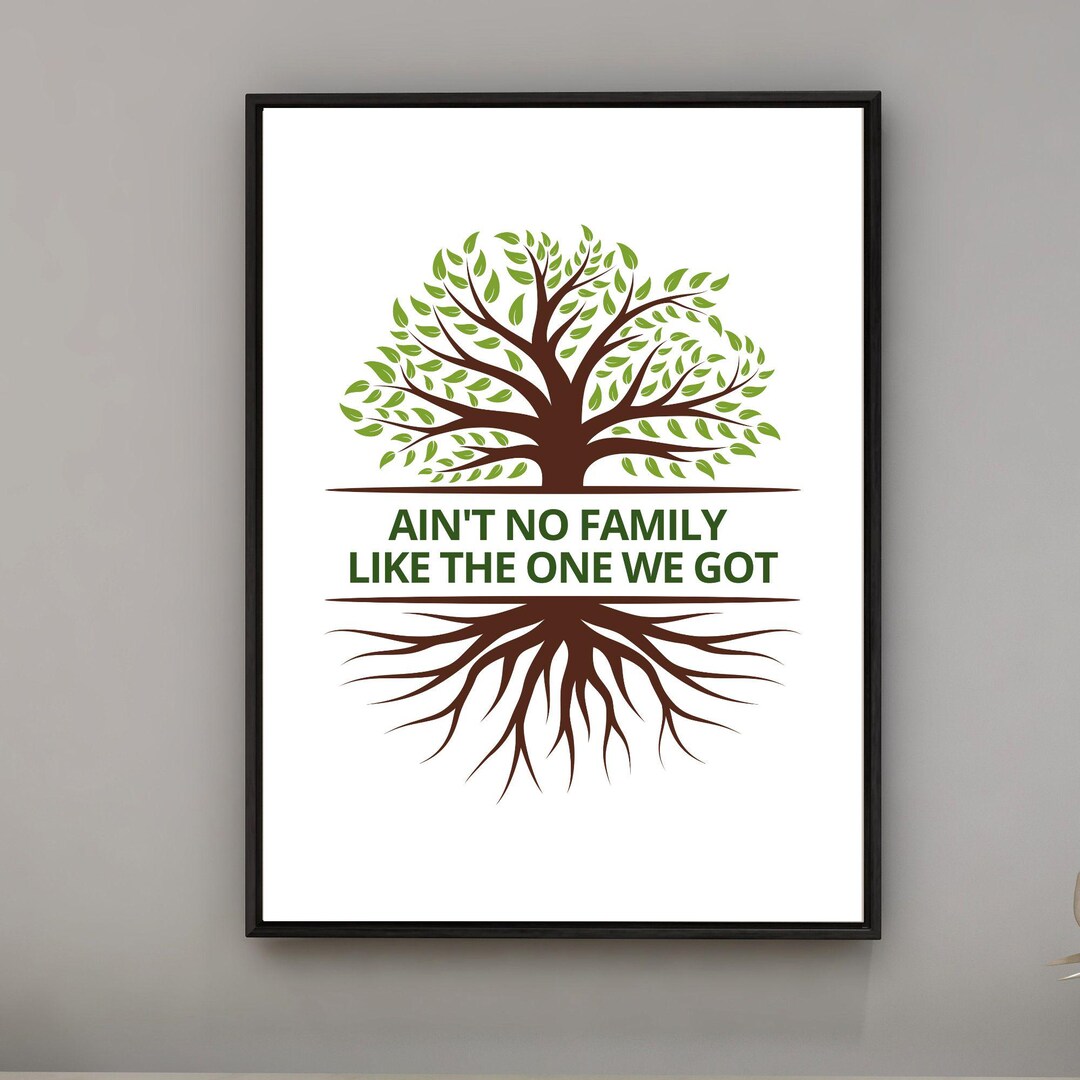 Family Tree Printable Art, Family Values Print, Living Room Poster, My ...