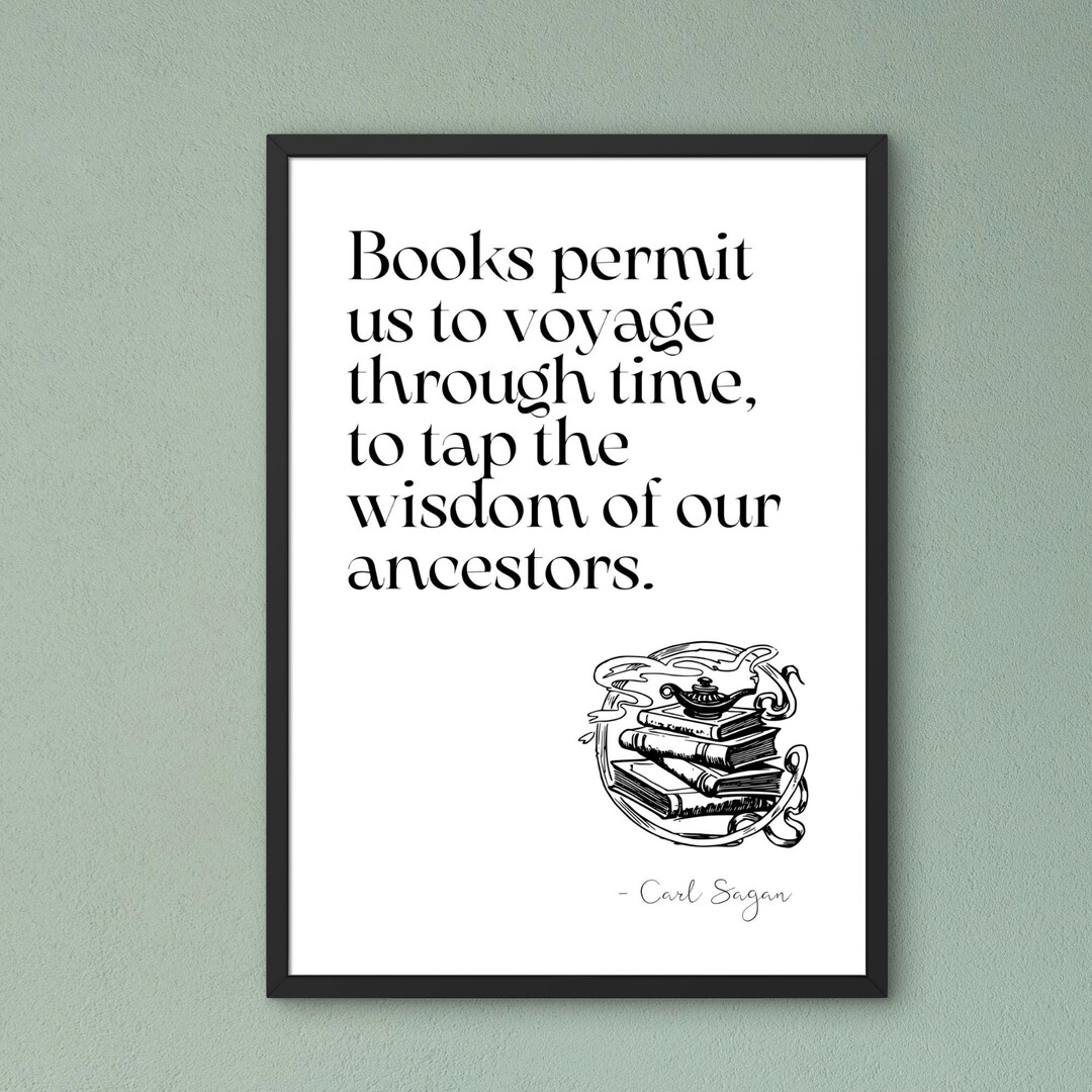 Carl Sagan Quotes to Read is to Voyage Through Time, Classroom Wall ...