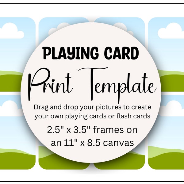 Canva Playing Card Template - Etsy