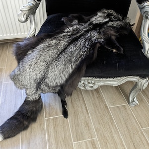 Real Silver Fox Fur Skin Pelts Natural Colour, Home Decoration. - Etsy
