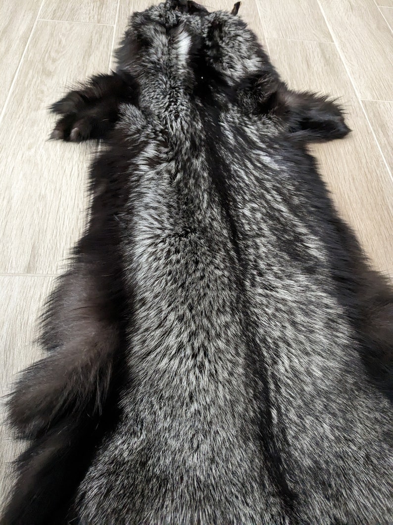 Real Silver Fox Fur Skin Pelts Natural Colour, Home Decoration. - Etsy