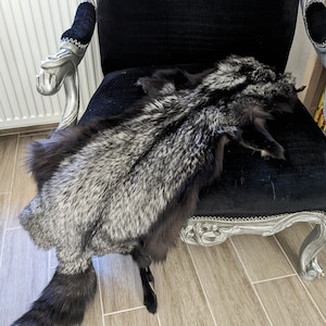 Real Silver Fox Fur Skin Pelts Natural Colour, Home Decoration. - Etsy