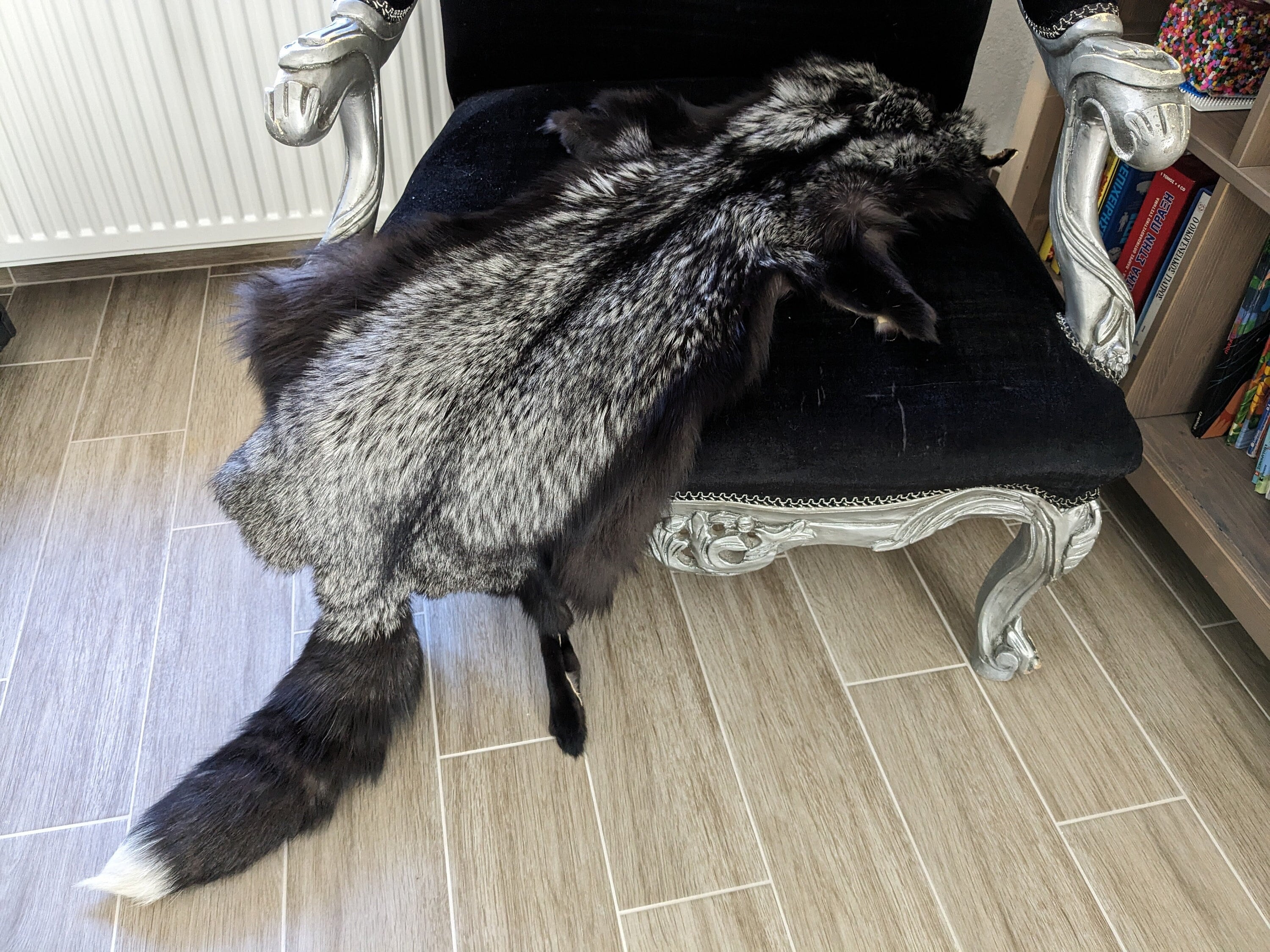 Real Silver Fox Fur Skin Pelts Natural Colour, Home Decoration. - Etsy
