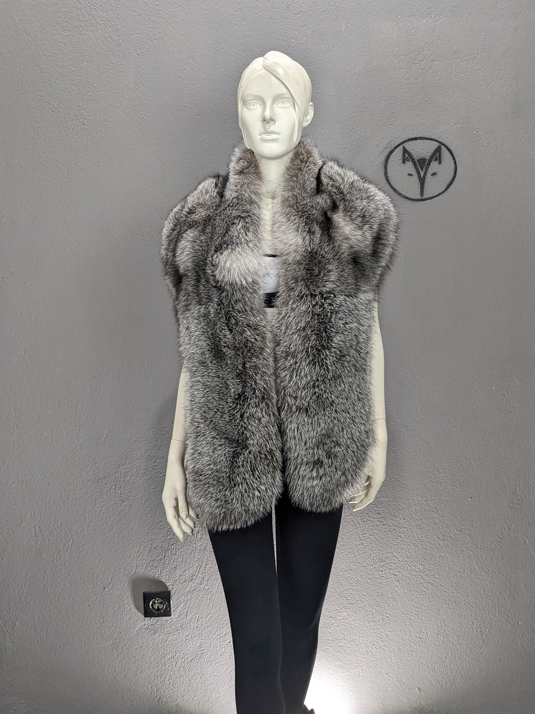 Silver Fox Fur Stole, Large Fur Etol, Evening Shawl Shoulders Wear ...
