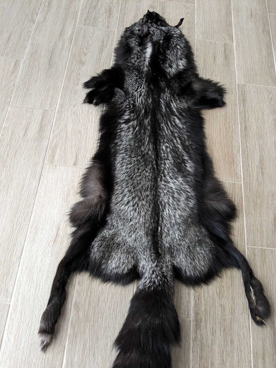 Real Silver Fox Fur Skin Pelts Natural Colour, Home Decoration. - Etsy