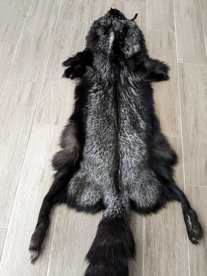 Real Silver Fox Fur Skin Pelts Natural Colour, Home Decoration. - Etsy
