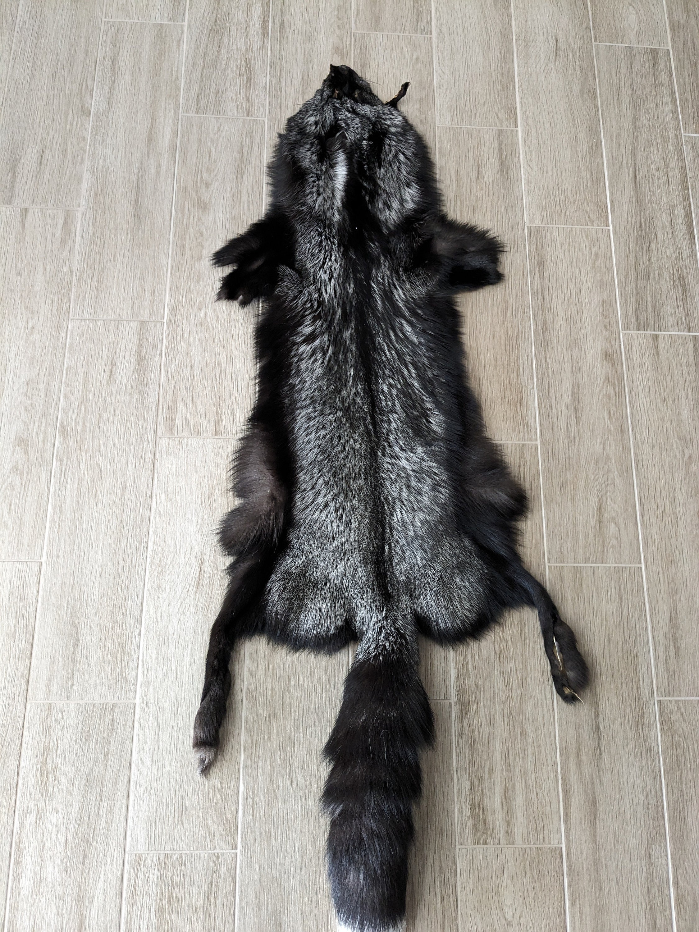 Real Silver Fox Fur Skin Pelts Natural Colour, Home Decoration. - Etsy