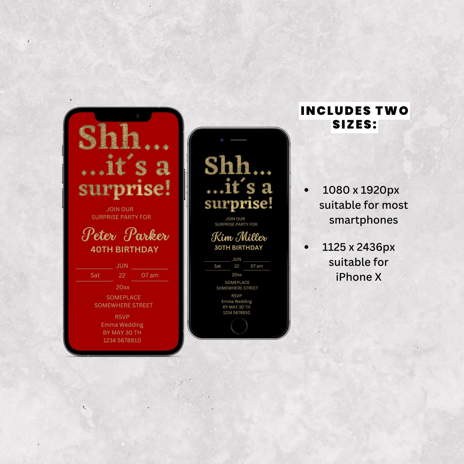 Shh... It's a Surprise Invite, Surprise Party Invite, Invitation ...