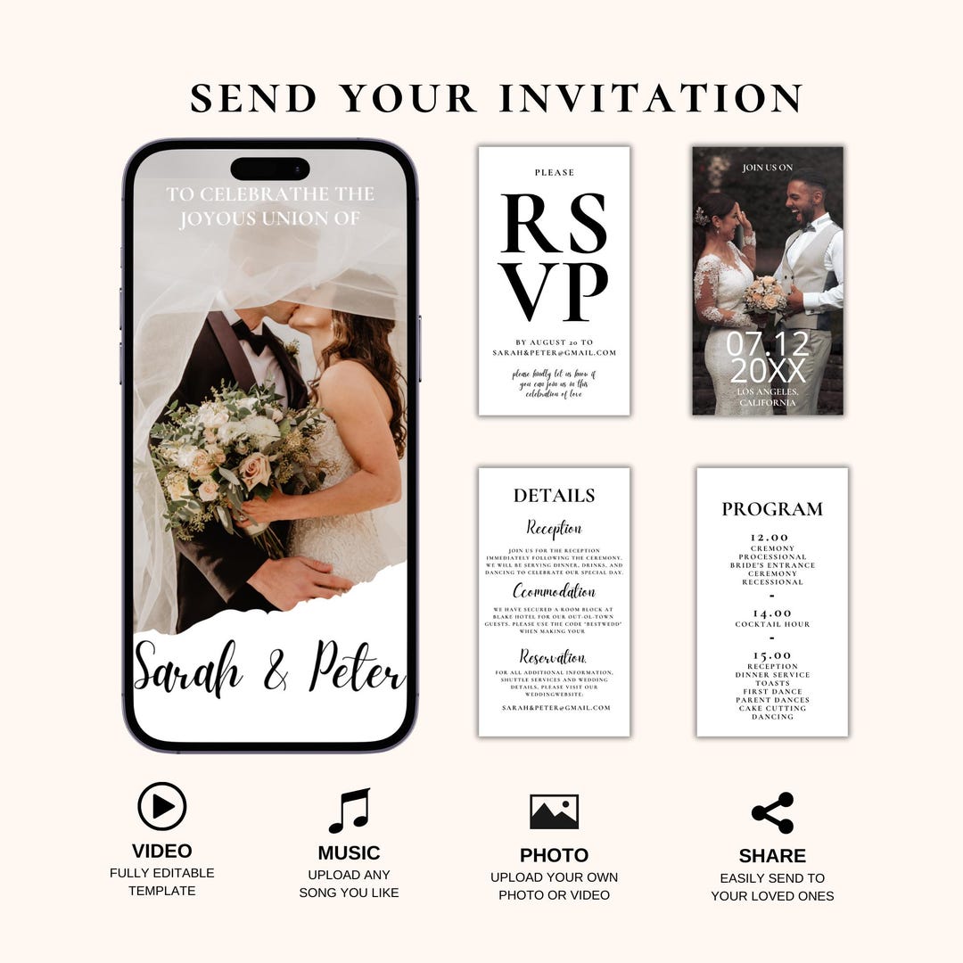 Wedding Invitation Video Template Wedding Invitation Animated Wedding ...