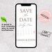 Minimalist Save the Date Template, Save the Date Invitation, Simple ...