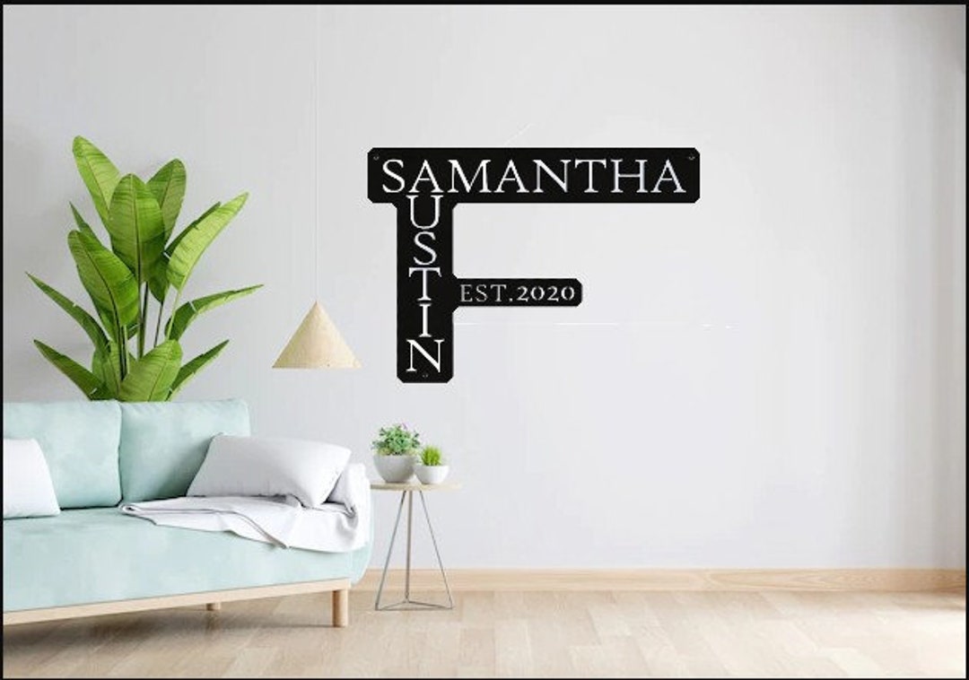 Personalized Metal Name Sign (22" - 30" Depends on Names Used) - Etsy