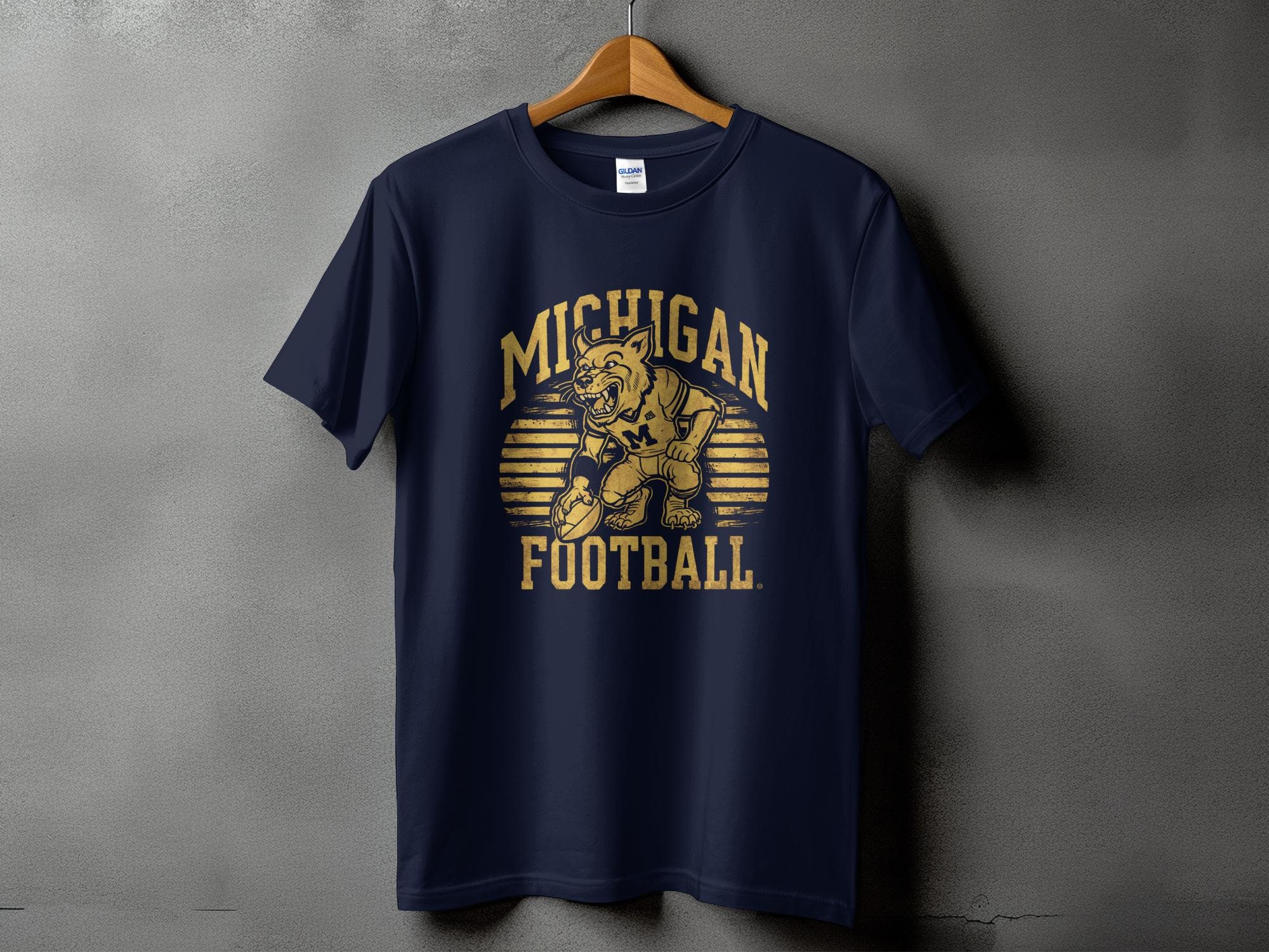 Retro Michigan Football Shirt, Vintage Michigan Football Tee, Ann Arbor ...