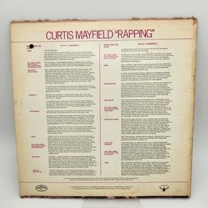 Curtis Mayfield - Rapping LP 1972 Curtom Buddha - Etsy