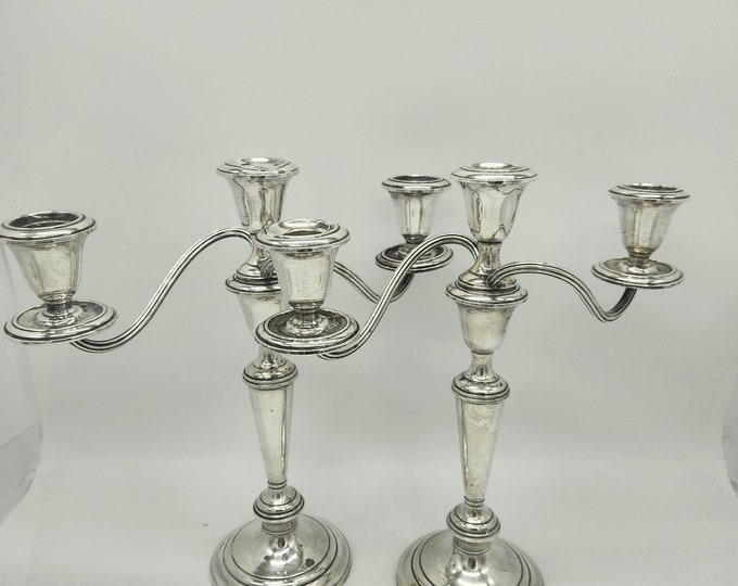 Vintage Gorham Sterling Silver Candelabra Candle Holders - Etsy