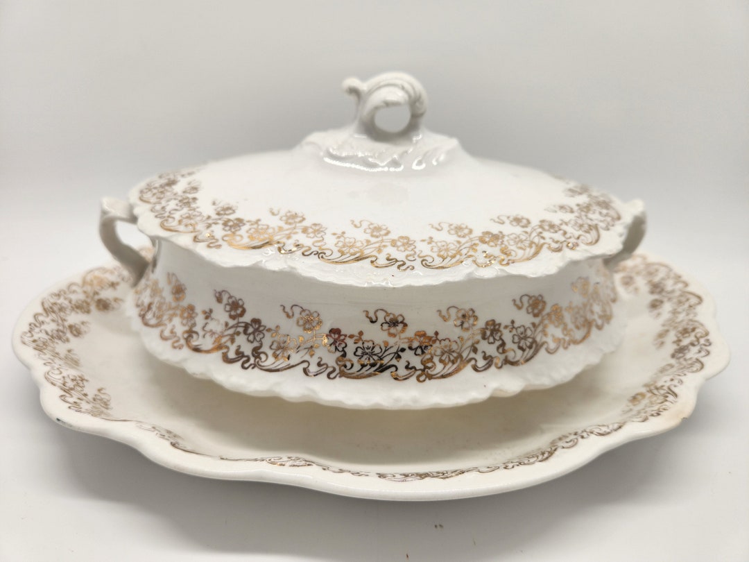 Homer Laughlin Hudson Covered Oval Dish and Platter - Etsy