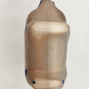 David Eldreth Signed Pig Bank Salt Glazed Stoneware Cobalt Blue on Gray ...