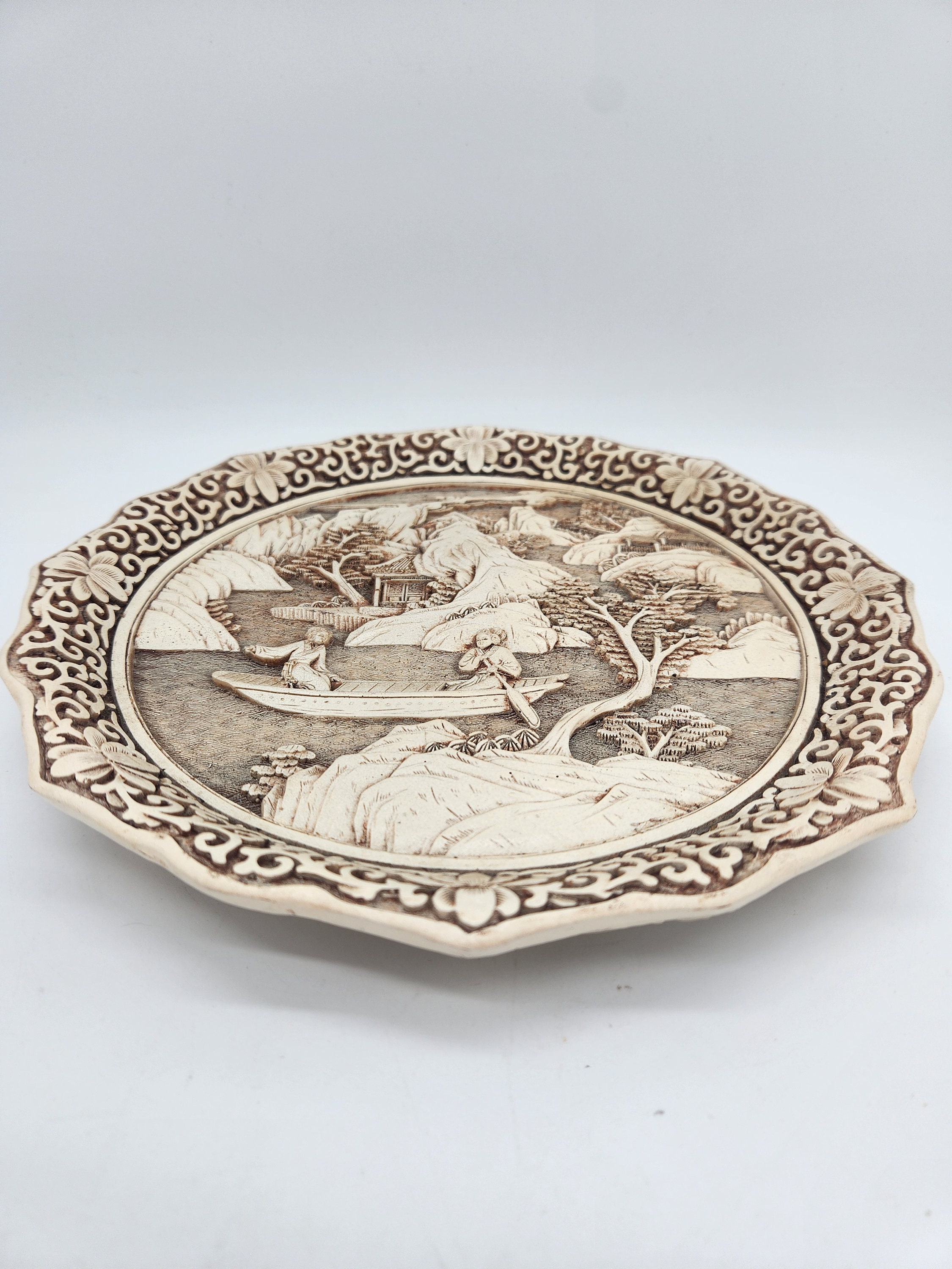 Ivory Dynasty Arnart Imports 3D Decorative 9 1/2 Ornate Carved Resin ...