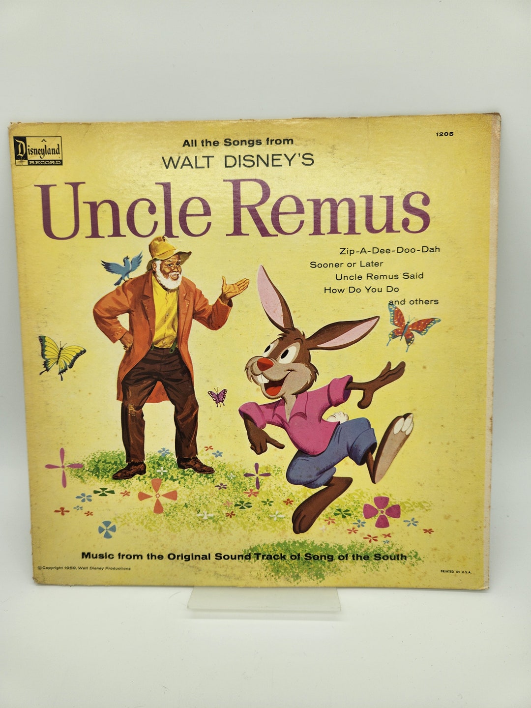 All the Songs From Walt Disney's Uncle Remus Lp Disneyland Record 1205 ...