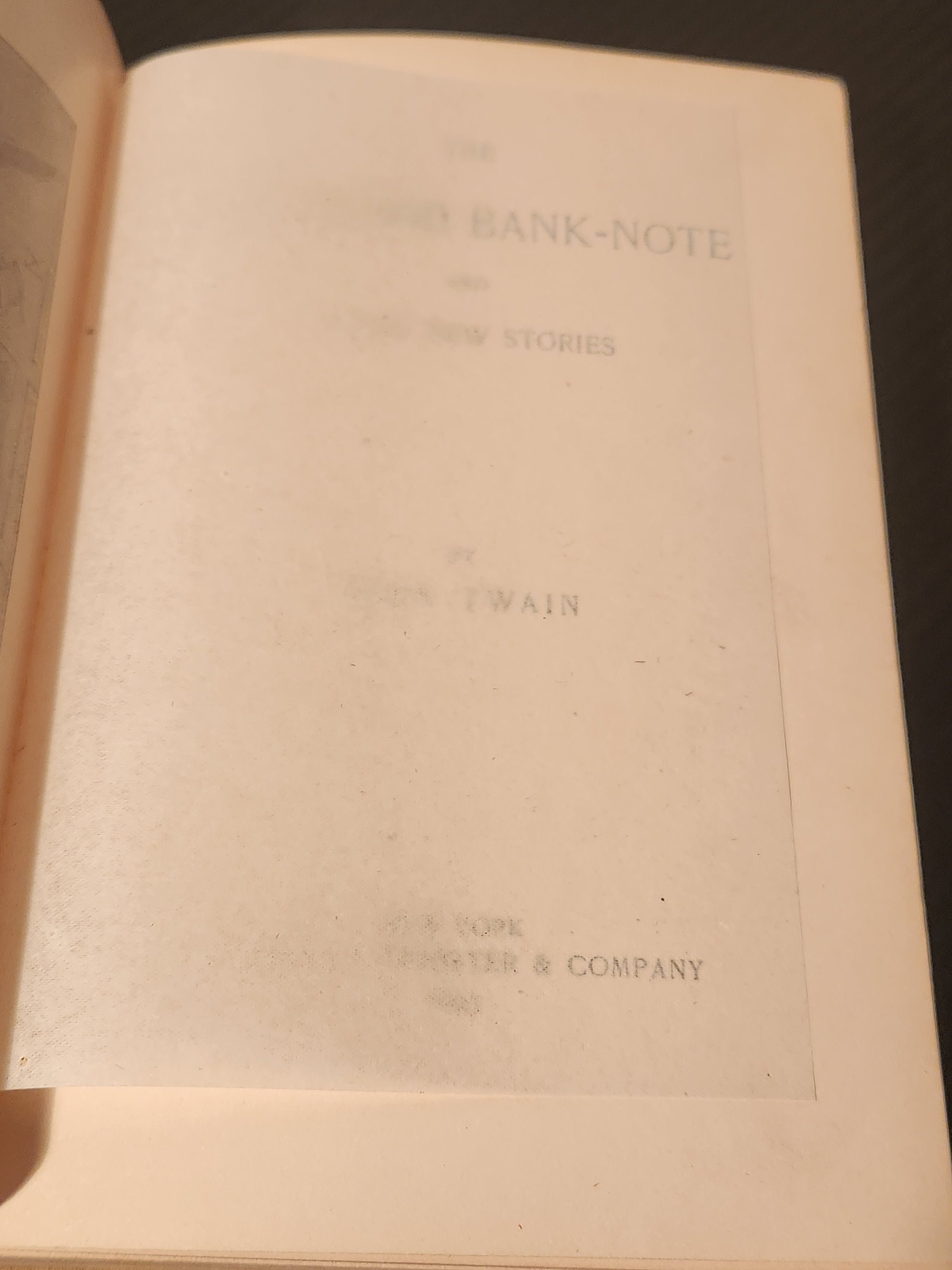 The One Million Pound Bank Note by Mark Twain 1893 - Etsy
