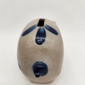 David Eldreth Signed Pig Bank Salt Glazed Stoneware Cobalt Blue on Gray ...