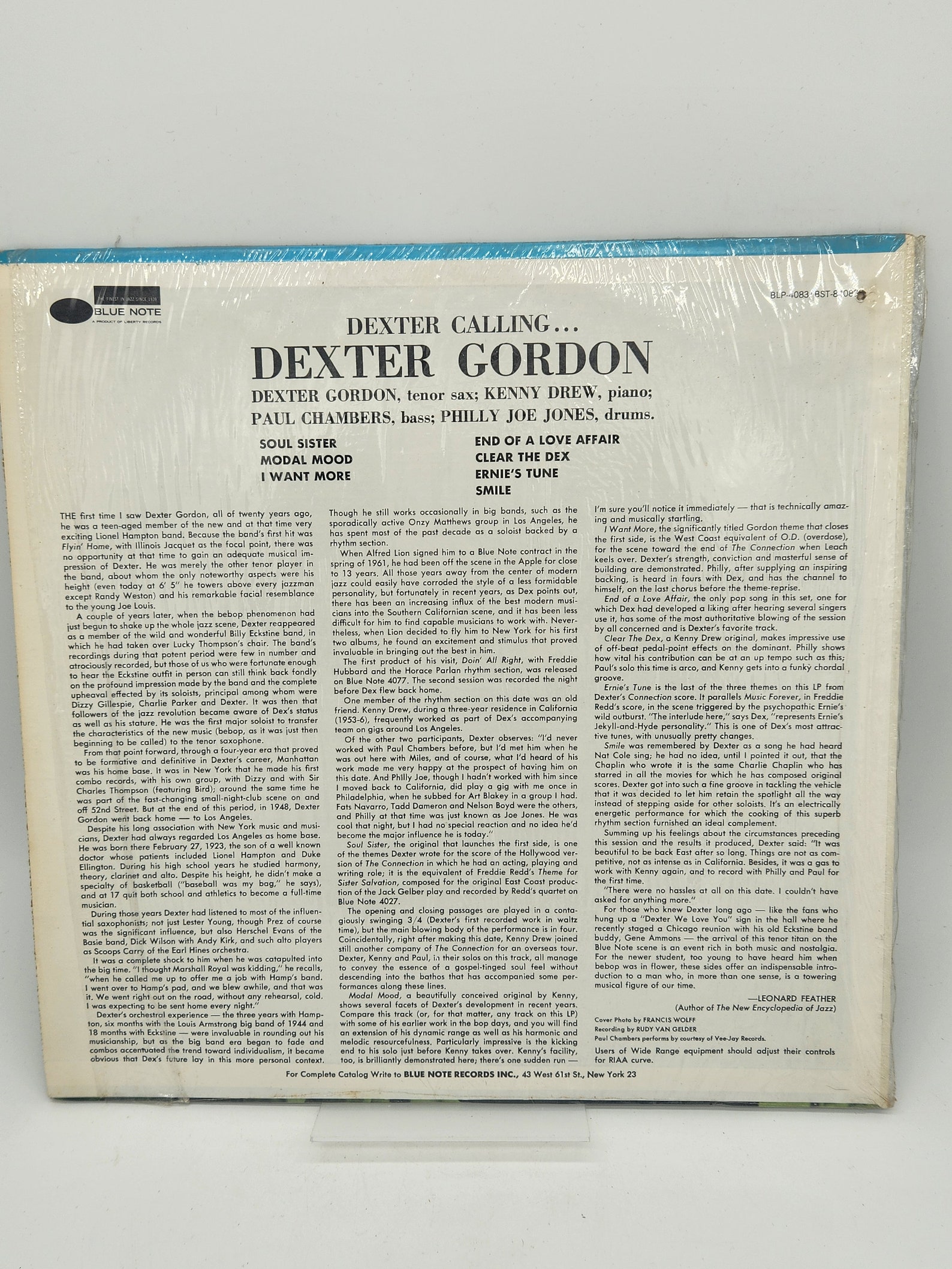 Dexter Gordon - Dexter Calling 1973 Blue Note Stereo RVG P/ear Paul ...