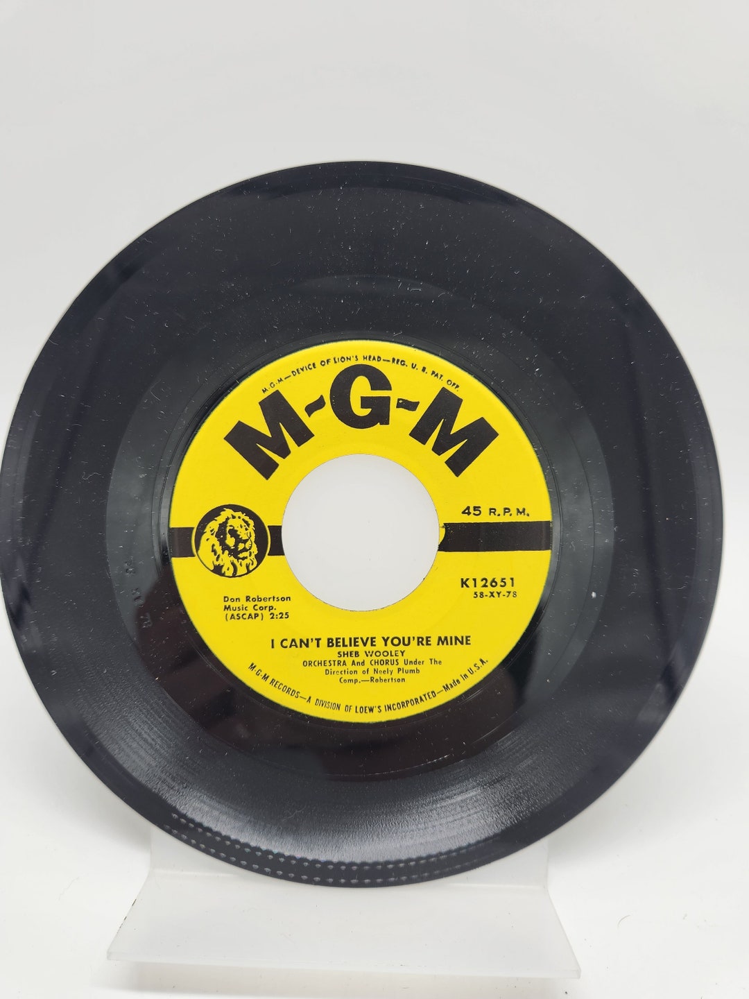 Sheb Wooley 'the Purple People Eater' / 'I Can't Believe You're Mine ...