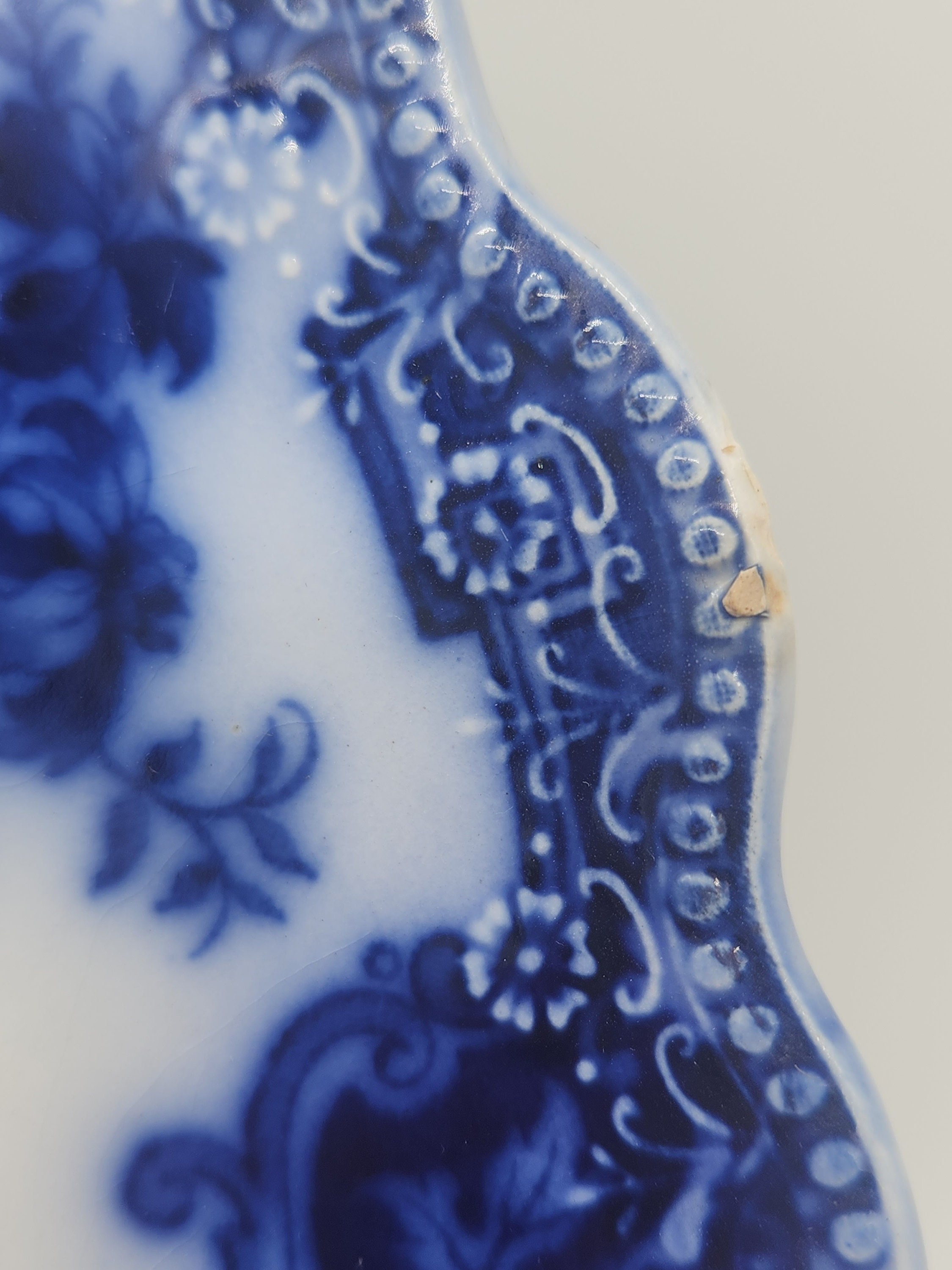 W.H Grindley Osborne Flow Blue & White Porcelain Dinner Plate 10 - Etsy