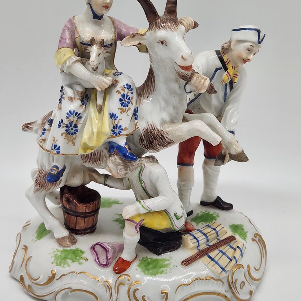 Porcelain Goat Figurine - Etsy