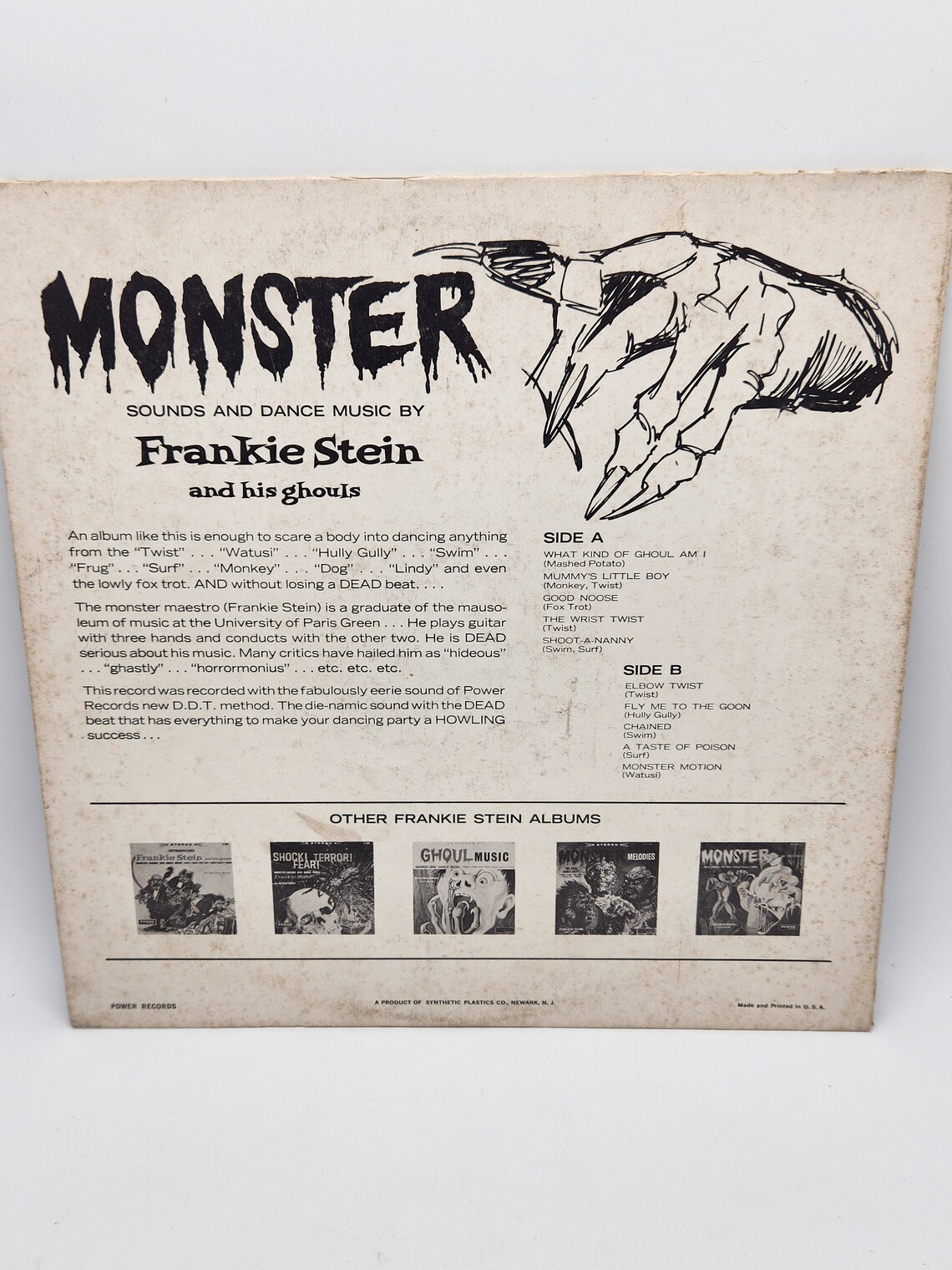 Frankie Stein and His Ghouls Ghoul Music Vinyl LP - Etsy