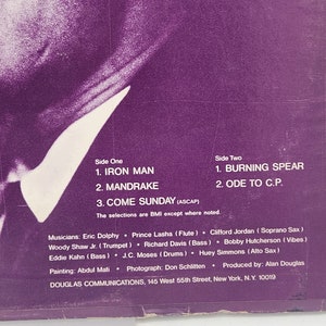 Eric Dolphy - Iron Man - Douglas 15 30873 LP - 1971 Vinyl - Etsy
