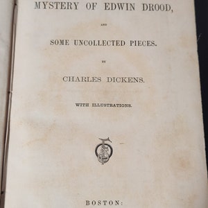 First Edition - the Mystery of Edwin Drood and Some Uncollected Pieces ...
