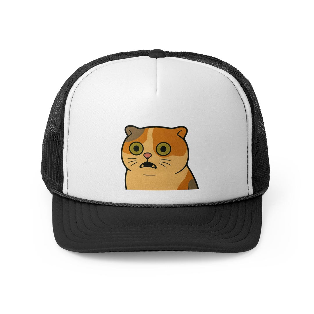 Funny Cat Trucker Cap - Stinky Face Design - Etsy