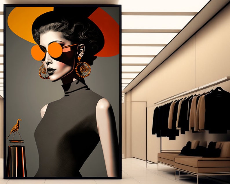 Modern Fashion Art 28 PRINTABLE AI Image Instant Download - Etsy