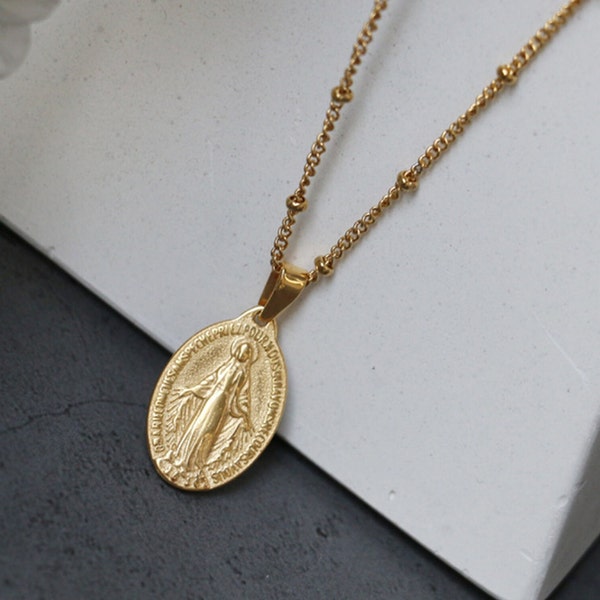 Virgin Mary Necklace - Etsy