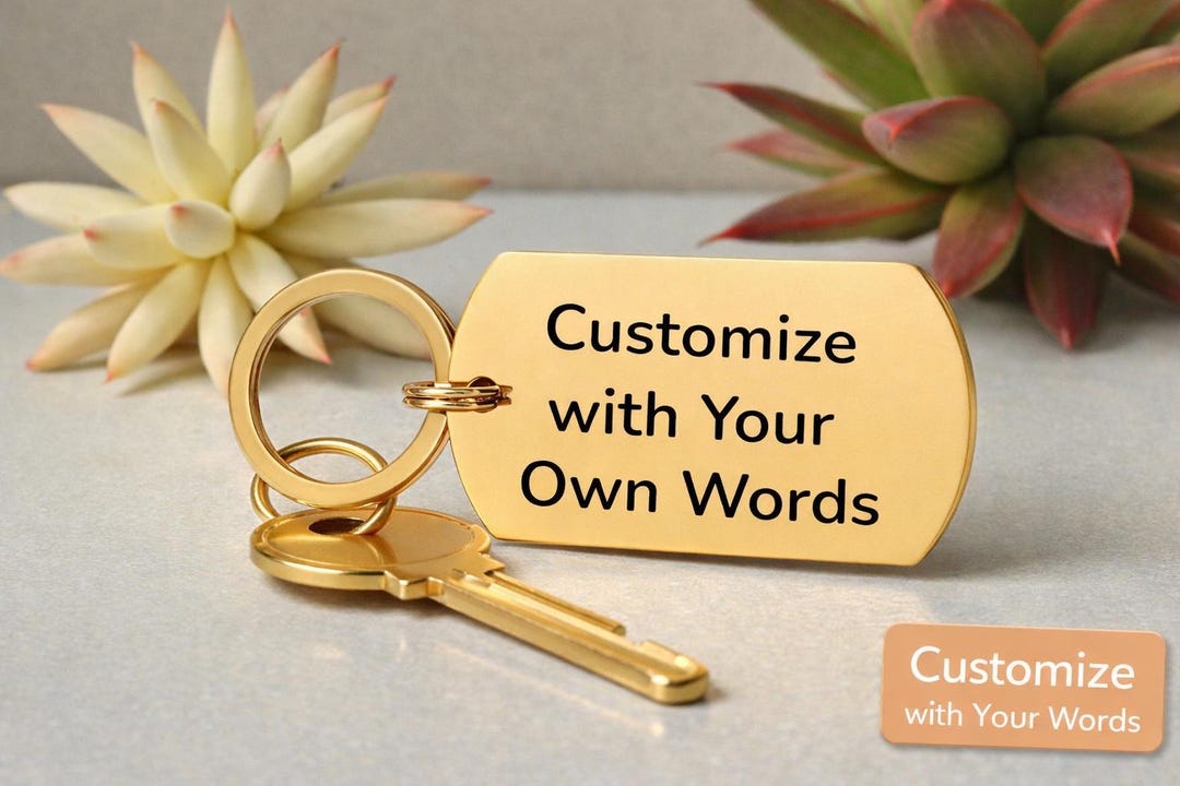Custom Engraved Stainless Steel Keychain: Personalized Metal Key Chain ...