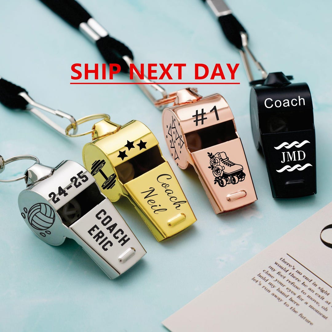 Custom Engraved Coach Whistle With Lanyard,personalized Referee Gift ...