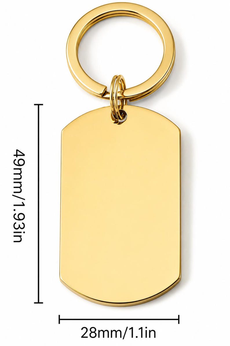 Custom Engraved Stainless Steel Keychain: Personalized Metal Key Chain ...