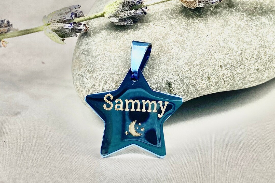 Star Cat Tag-star Dog Tag-star Pet Tag-tags Personalized-pet - Etsy