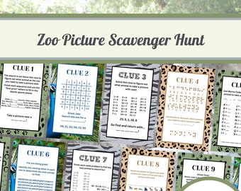 Zoo Photo Scavenger Hunt Family Trip to the Zoo Printable - Etsy